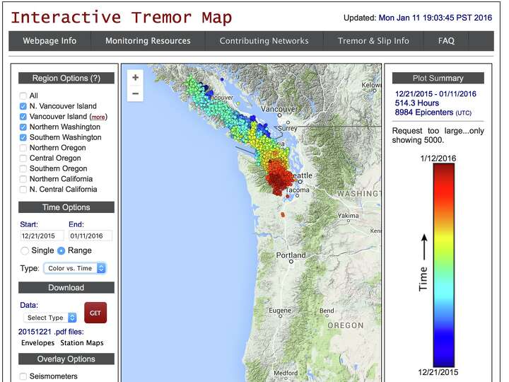 The Northwest's nearly annual earthquake is underway