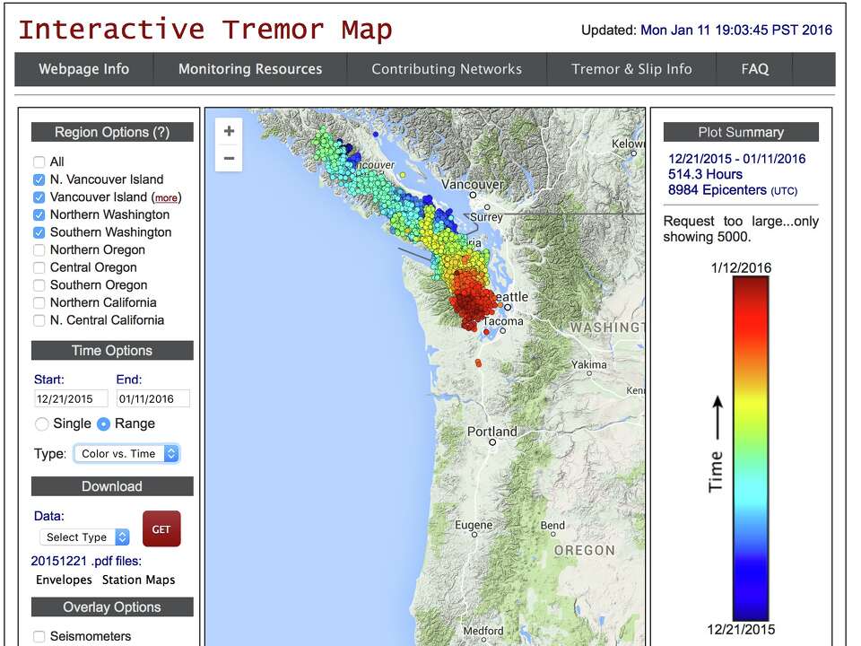 The Northwest's nearly annual earthquake is underway