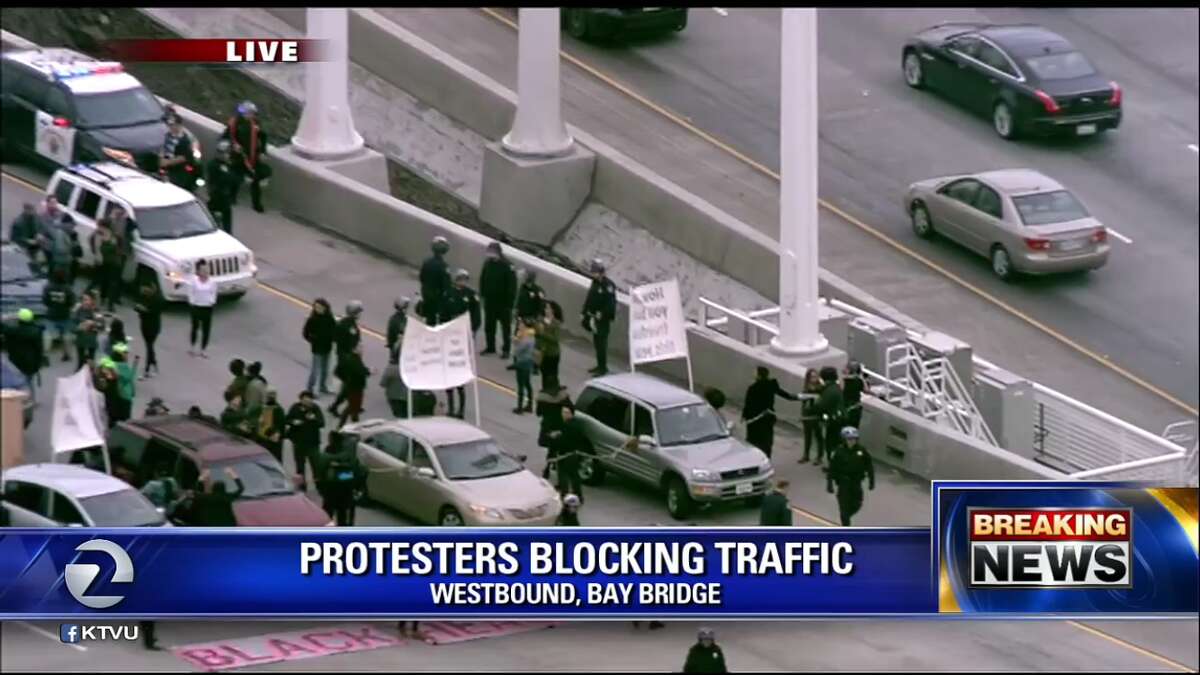 Bay Bridge reopens after protesters chain themselves, shut down span