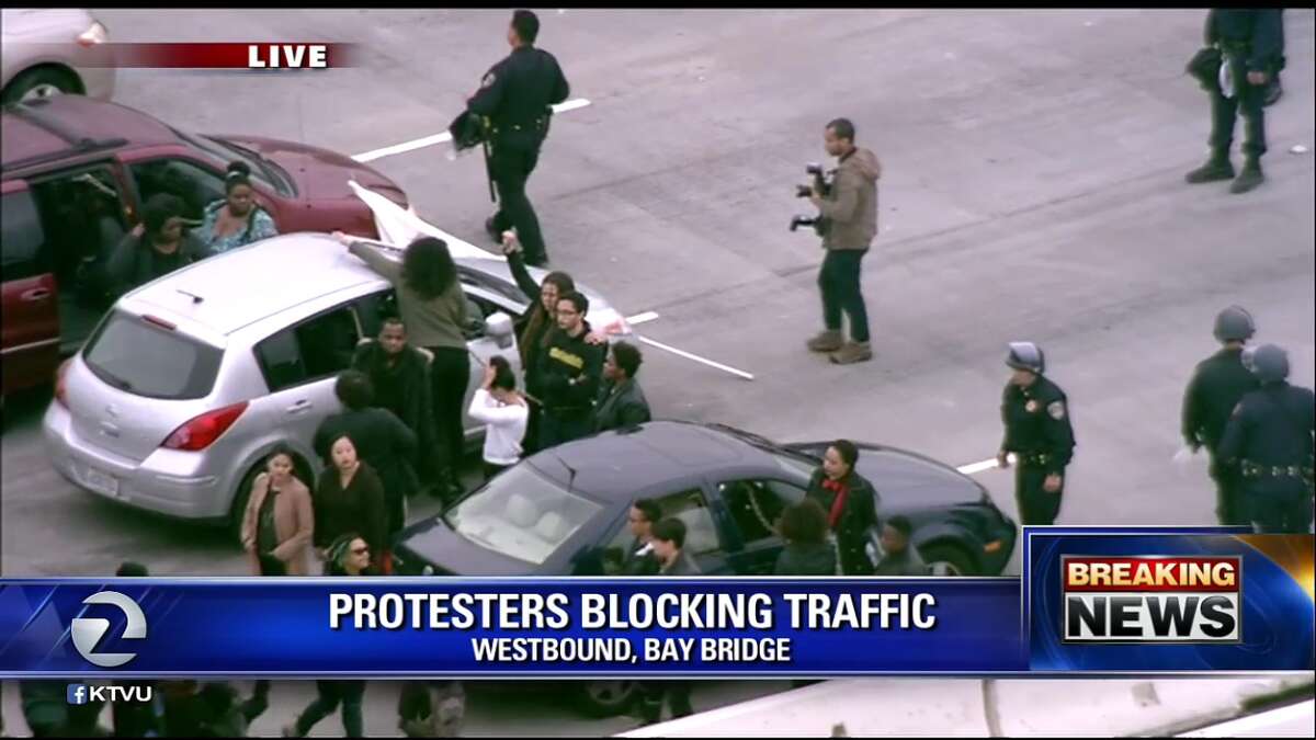 Bay Bridge reopens after protesters chain themselves, shut down span