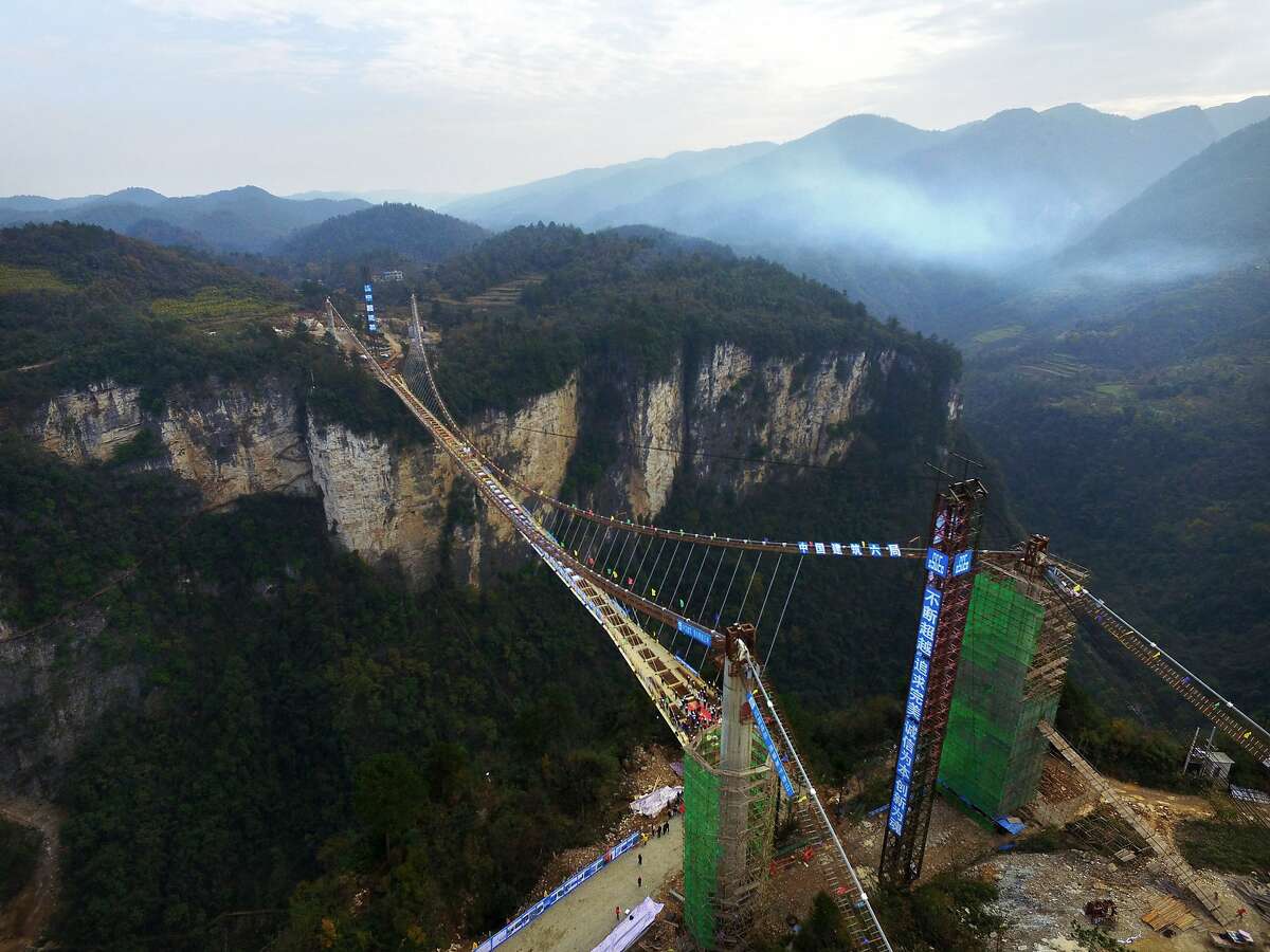China building world's longest glass-bottom bridge