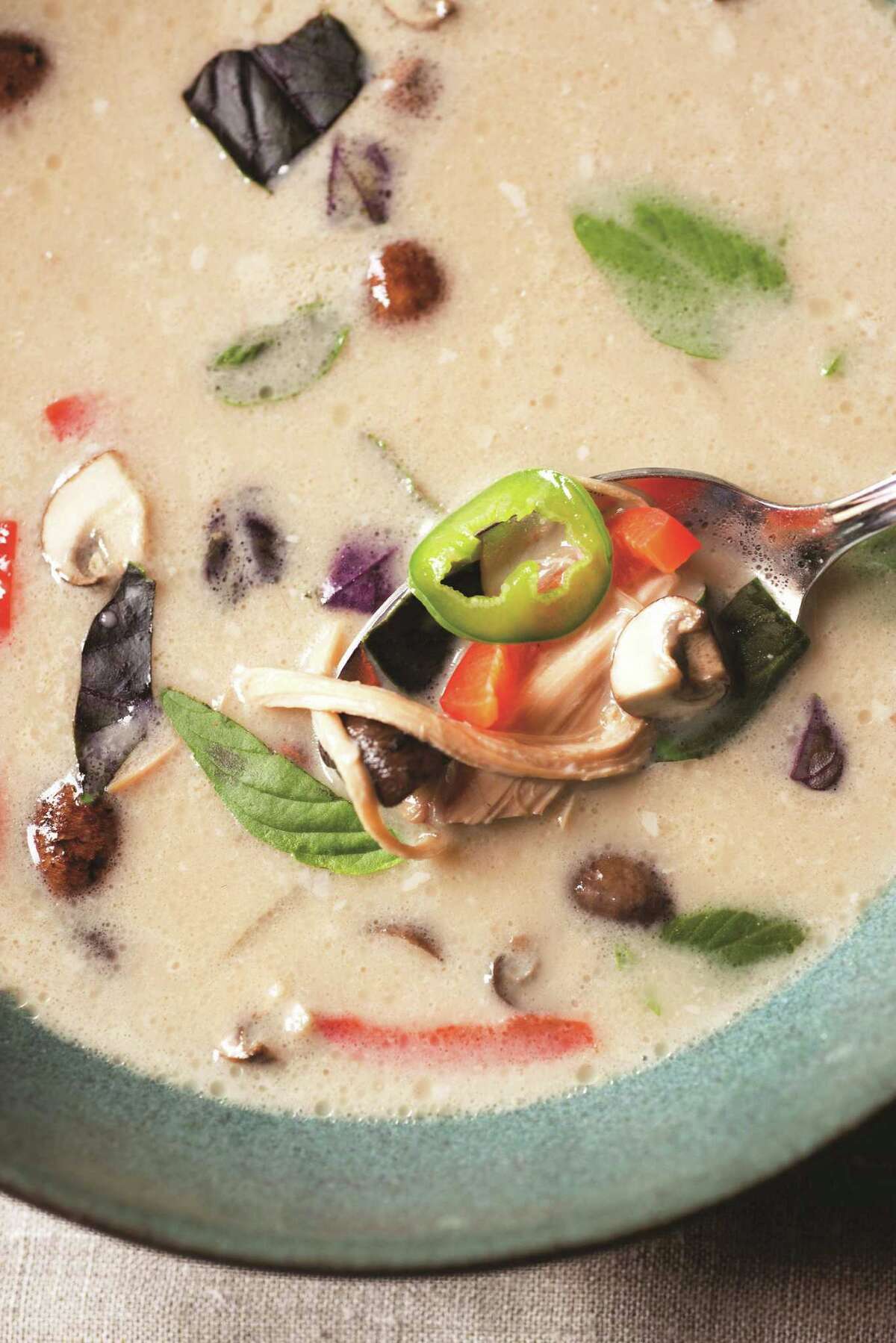 Recipe: Golden Chicken Brodo Bowl (Thai chicken coconut soup)