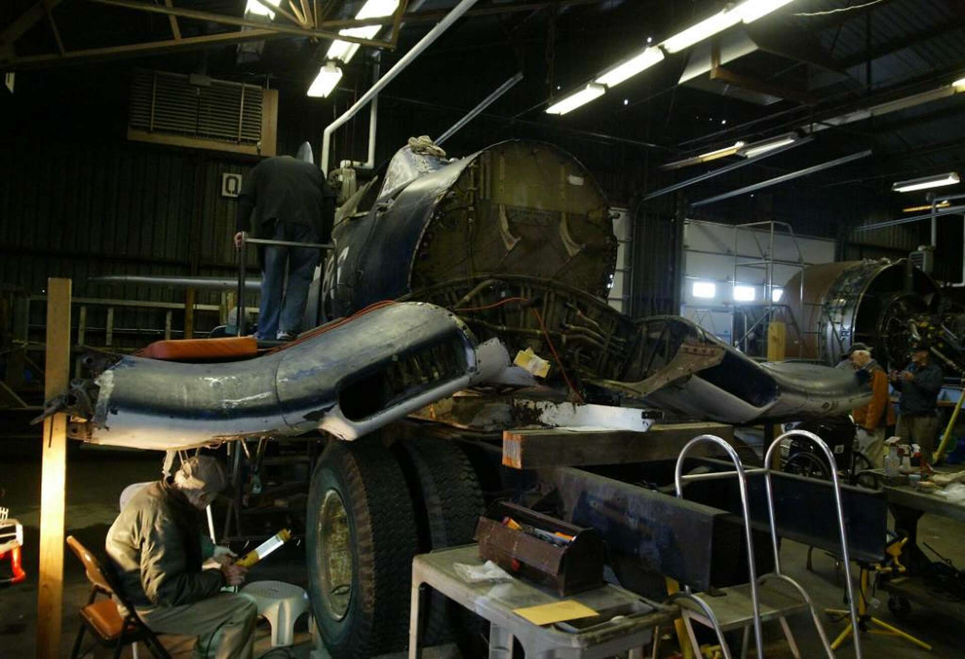 Corsair restoration proceeds slowly, but future home up in the air