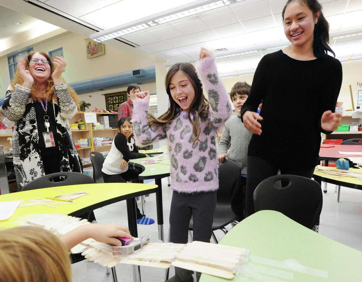 Cos Cob students build bridges to their future with science