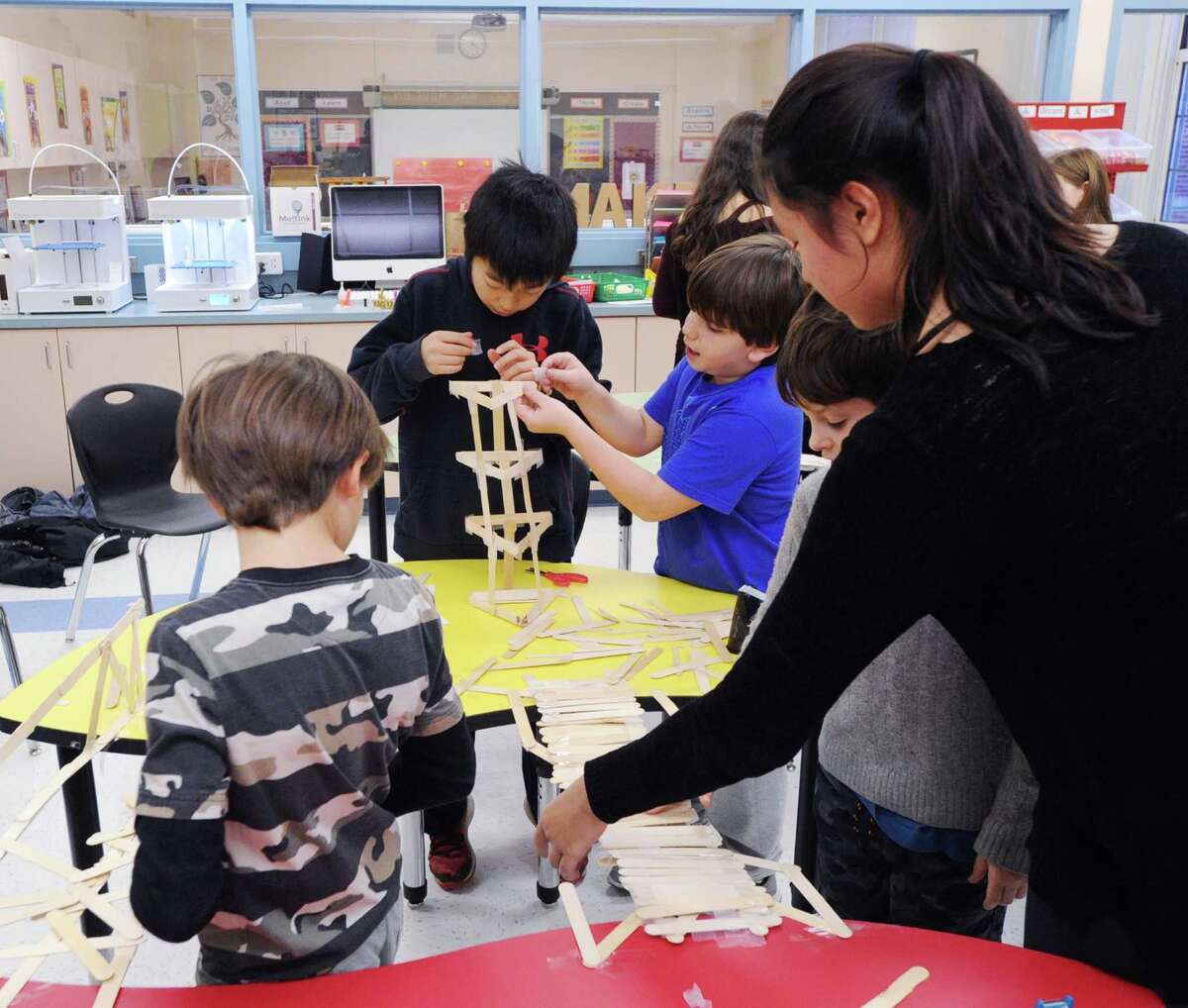 Cos Cob students build bridges to their future with science
