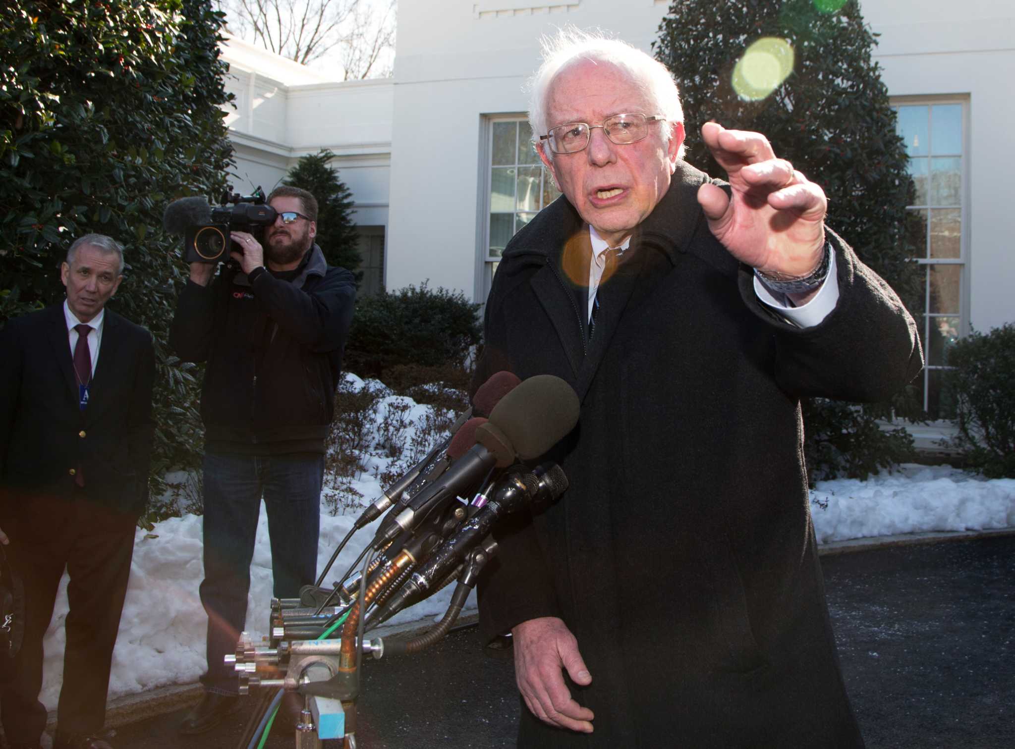 Sanders visits Oval Office