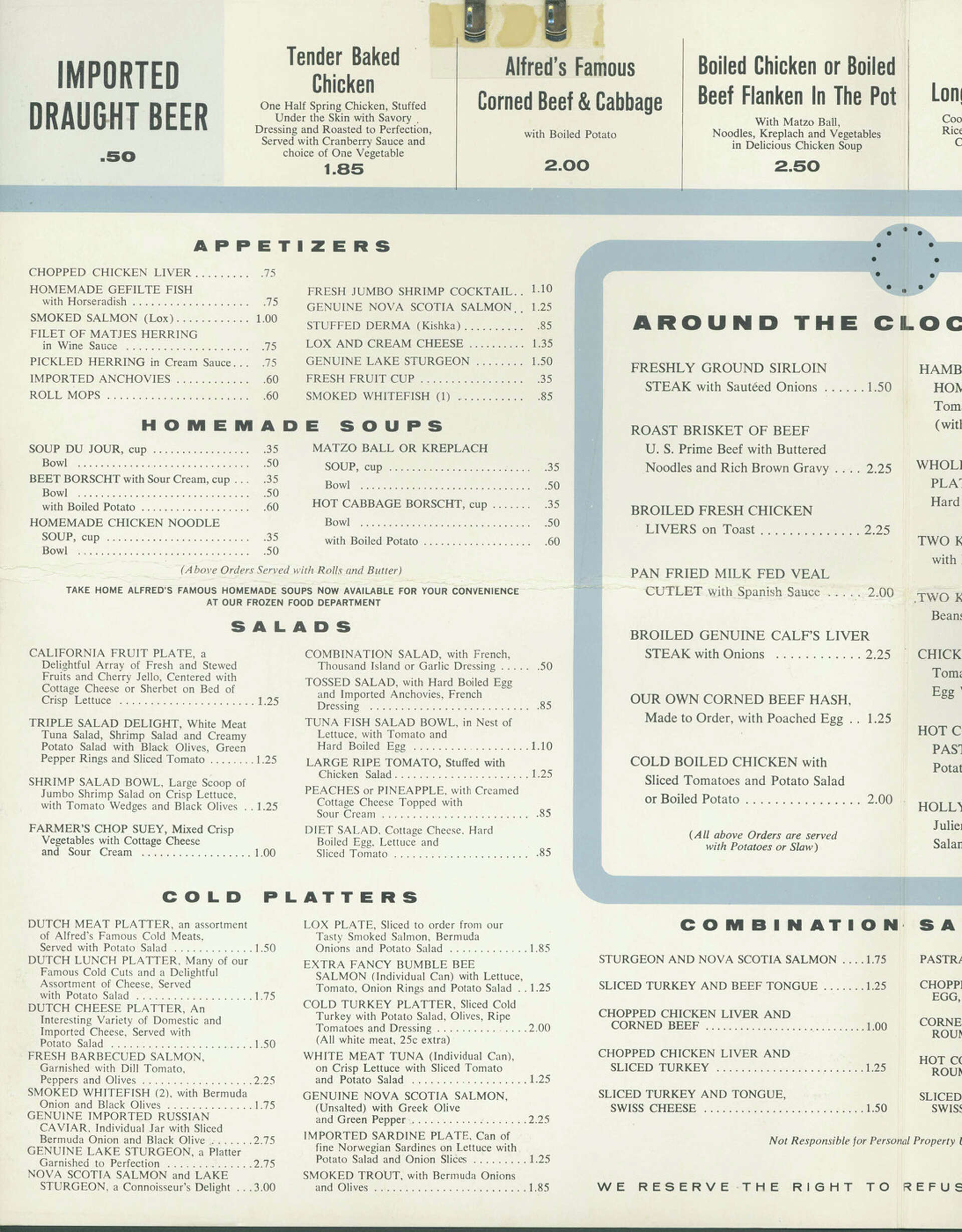 Vintage menus show which foods Americans used to love