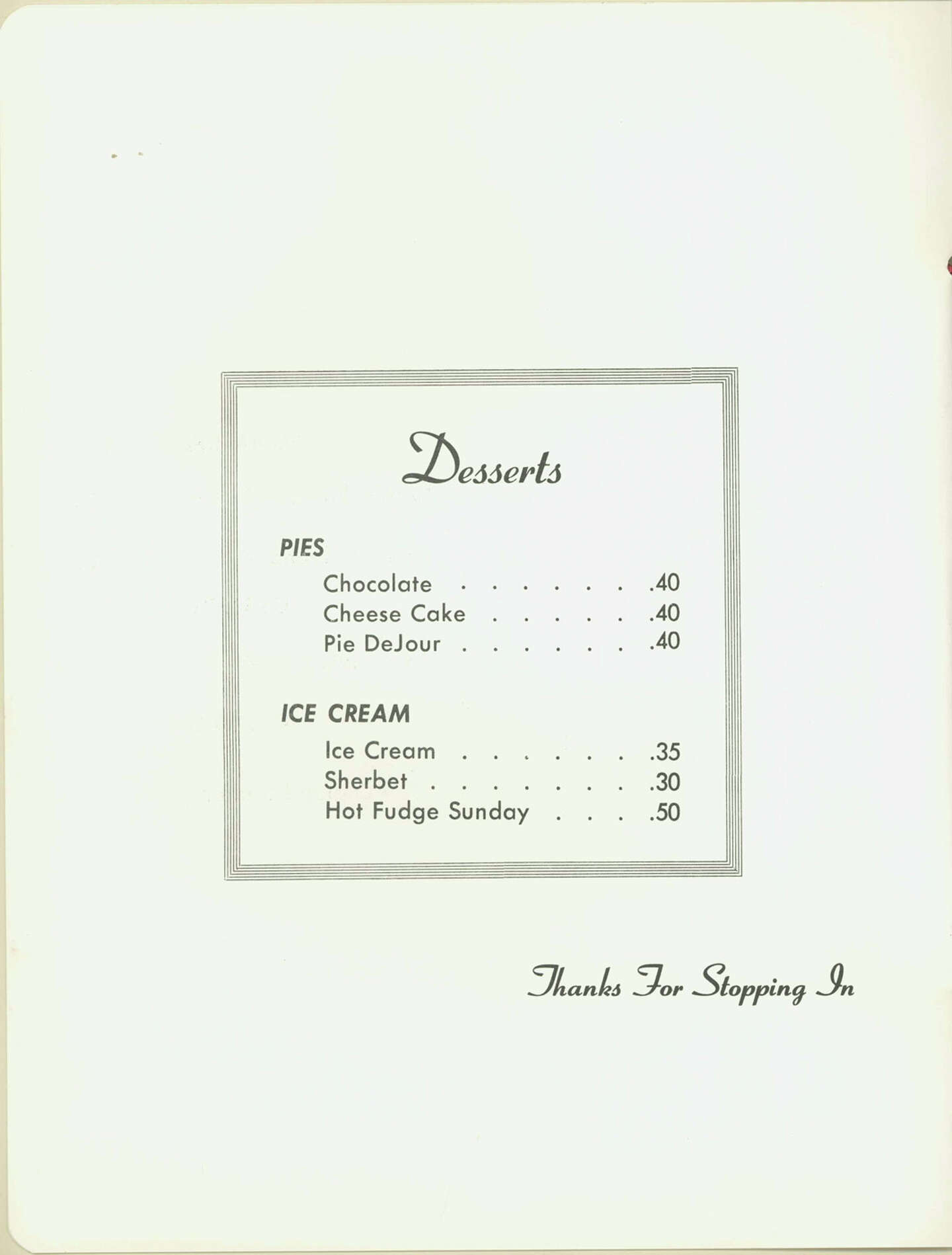 Vintage menus show which foods Americans used to love