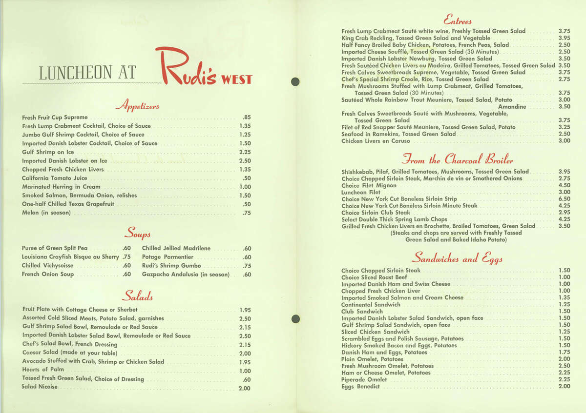 Vintage menus show which foods Americans used to love