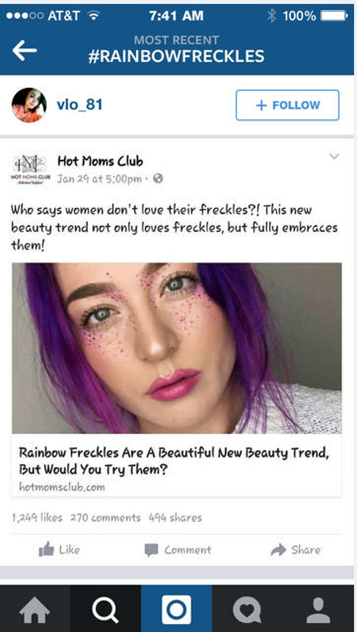 TRENDING: Rainbow freckles popping on Instagram