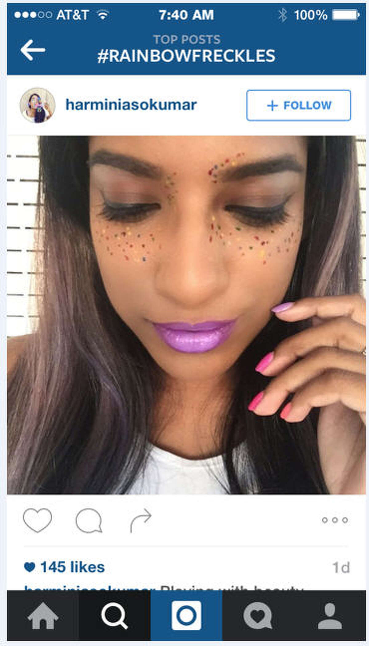 TRENDING: Rainbow freckles popping on Instagram