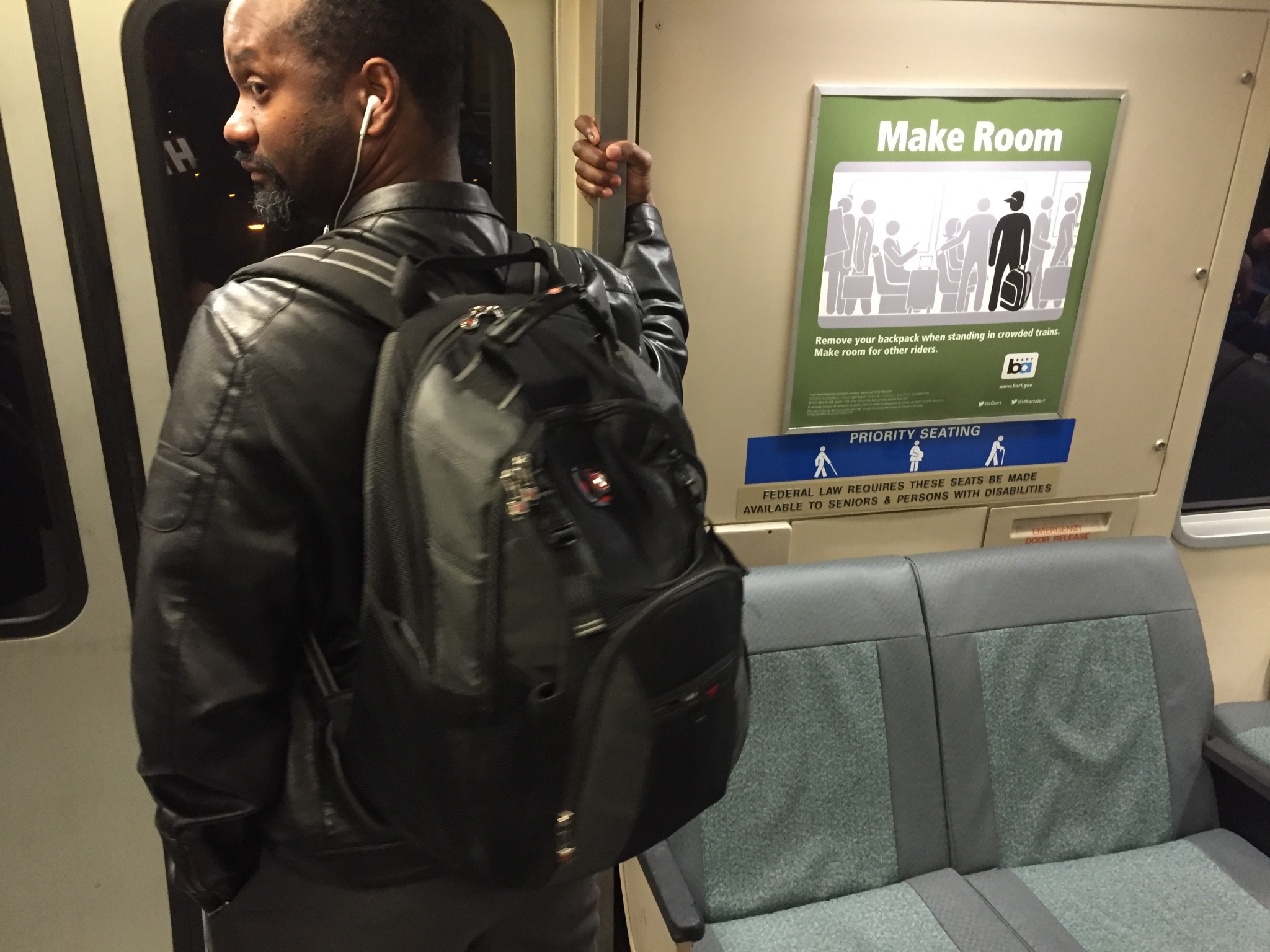 BART trains so crowded, passengers asked to remove backpacks especially ...