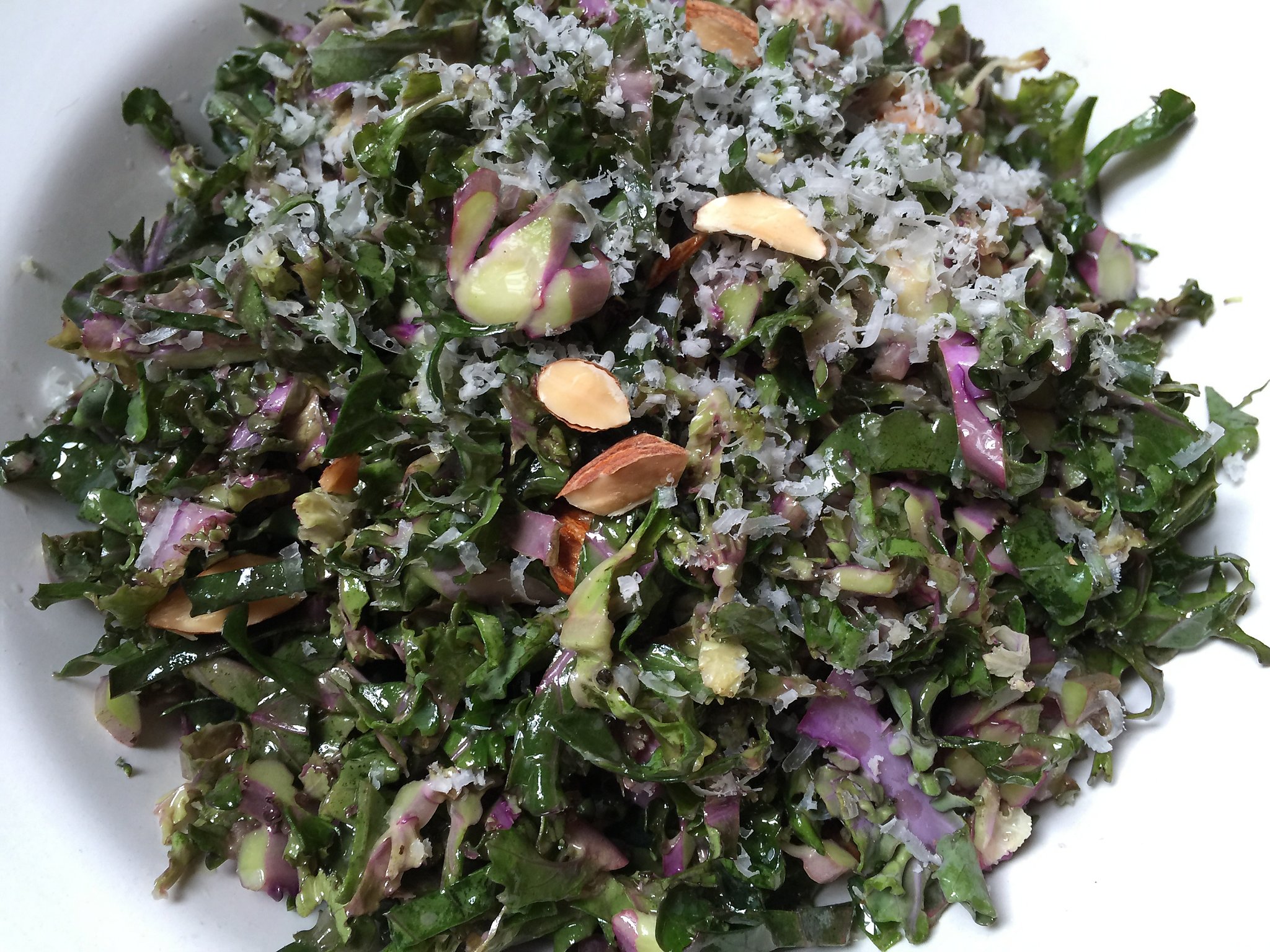 Recipe: Chopped Kalettes Salad With Toasted Almonds, Parmesan and ...