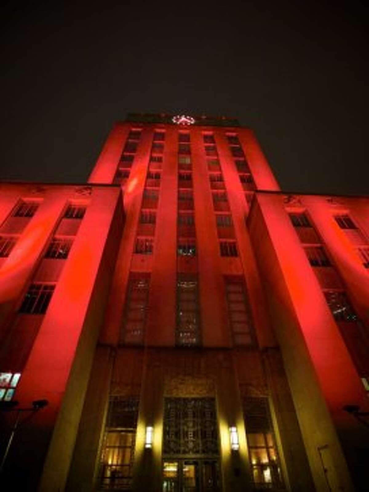 Buildings go red for a cause