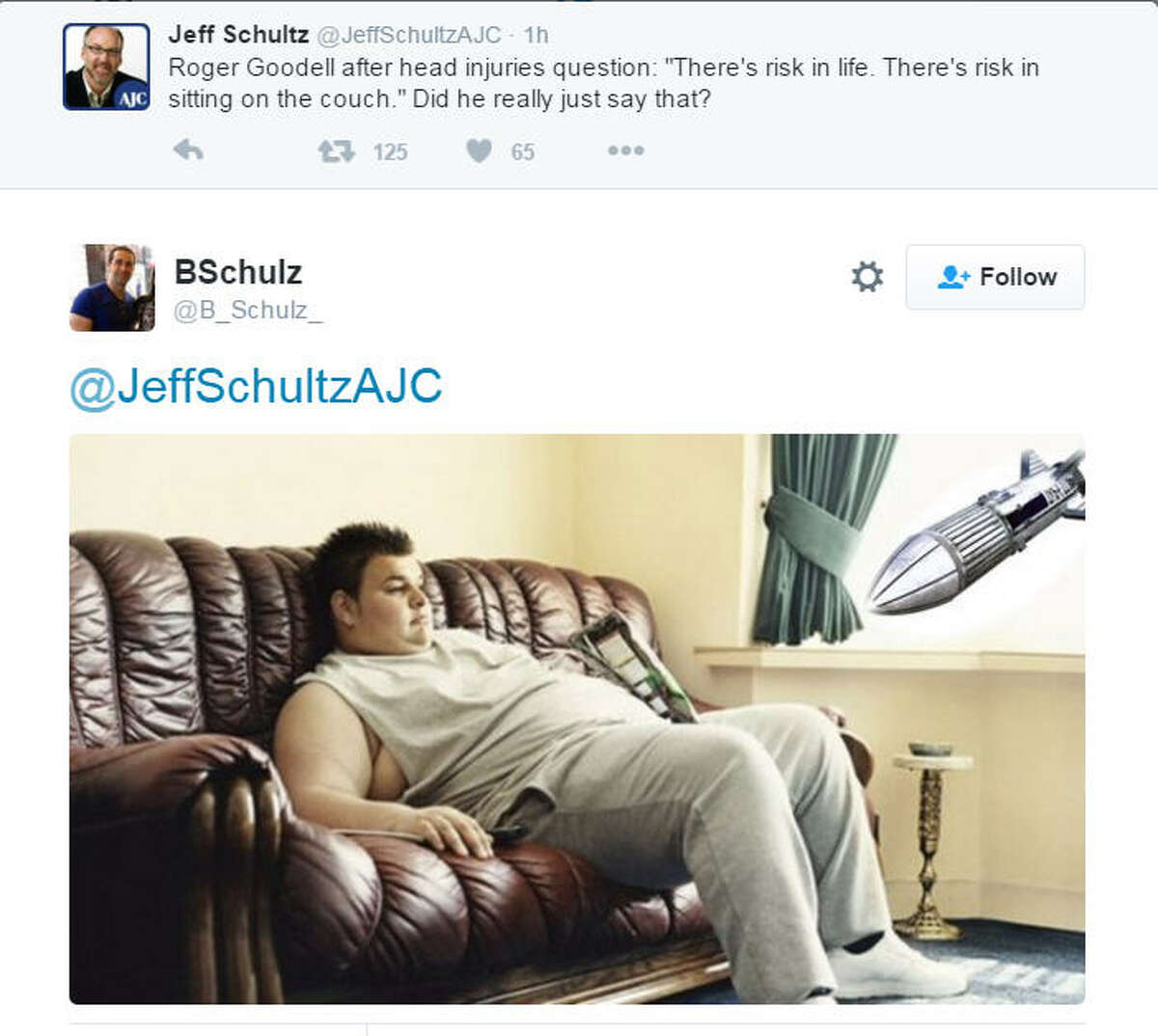Roger Goodell couch memes