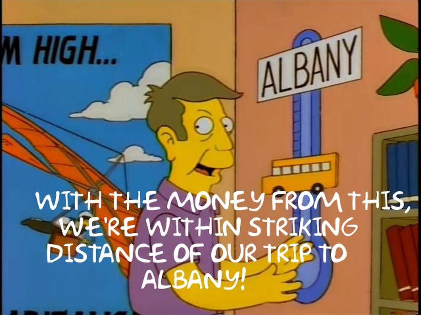 'The Simpsons' mock upstate New York