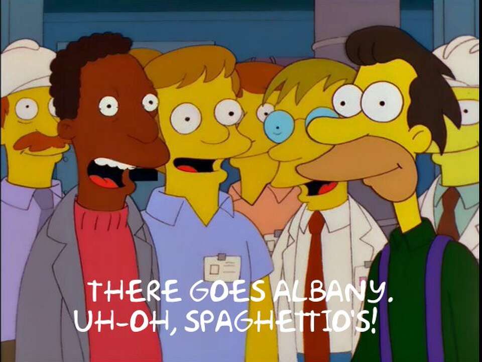'The Simpsons' mock upstate New York