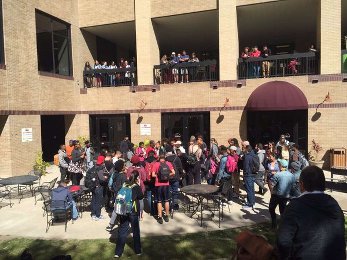 Texas State student who sat naked last semester covers herself in Chick ...