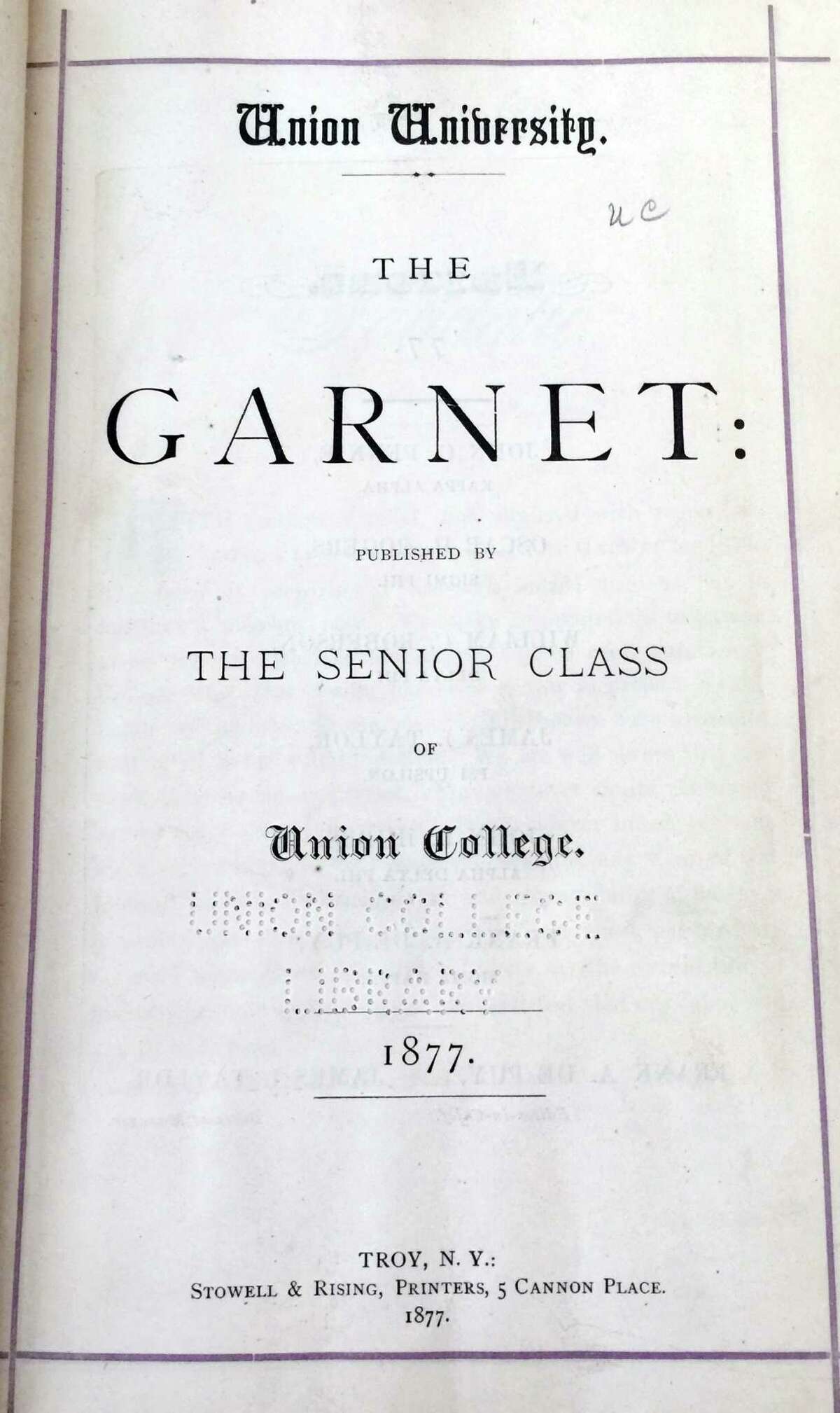 100 years ago: Union College