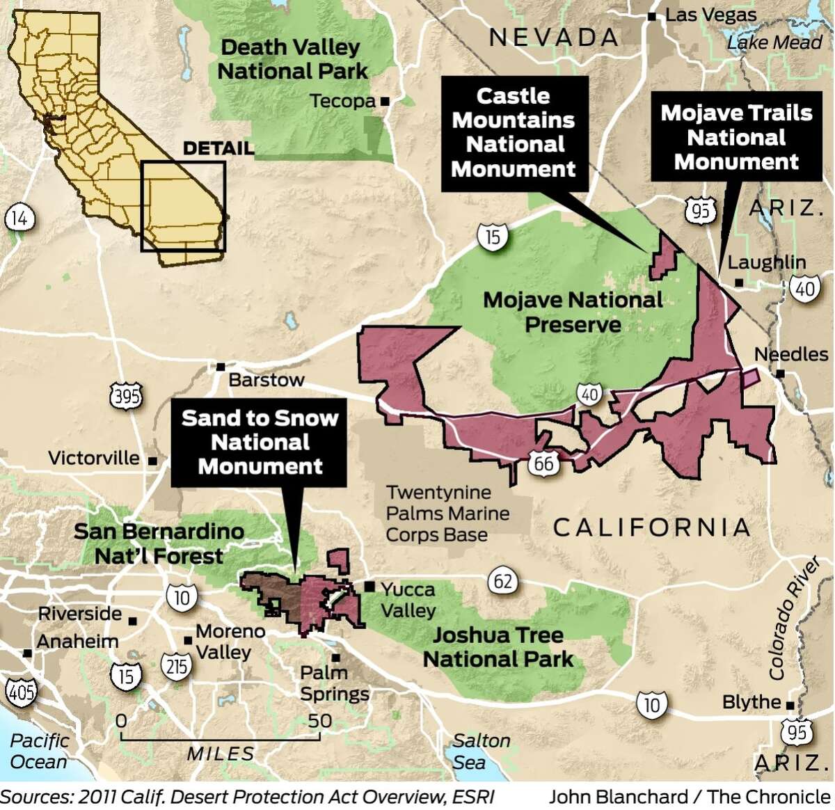 Obama designates 3 new national monuments in California desert