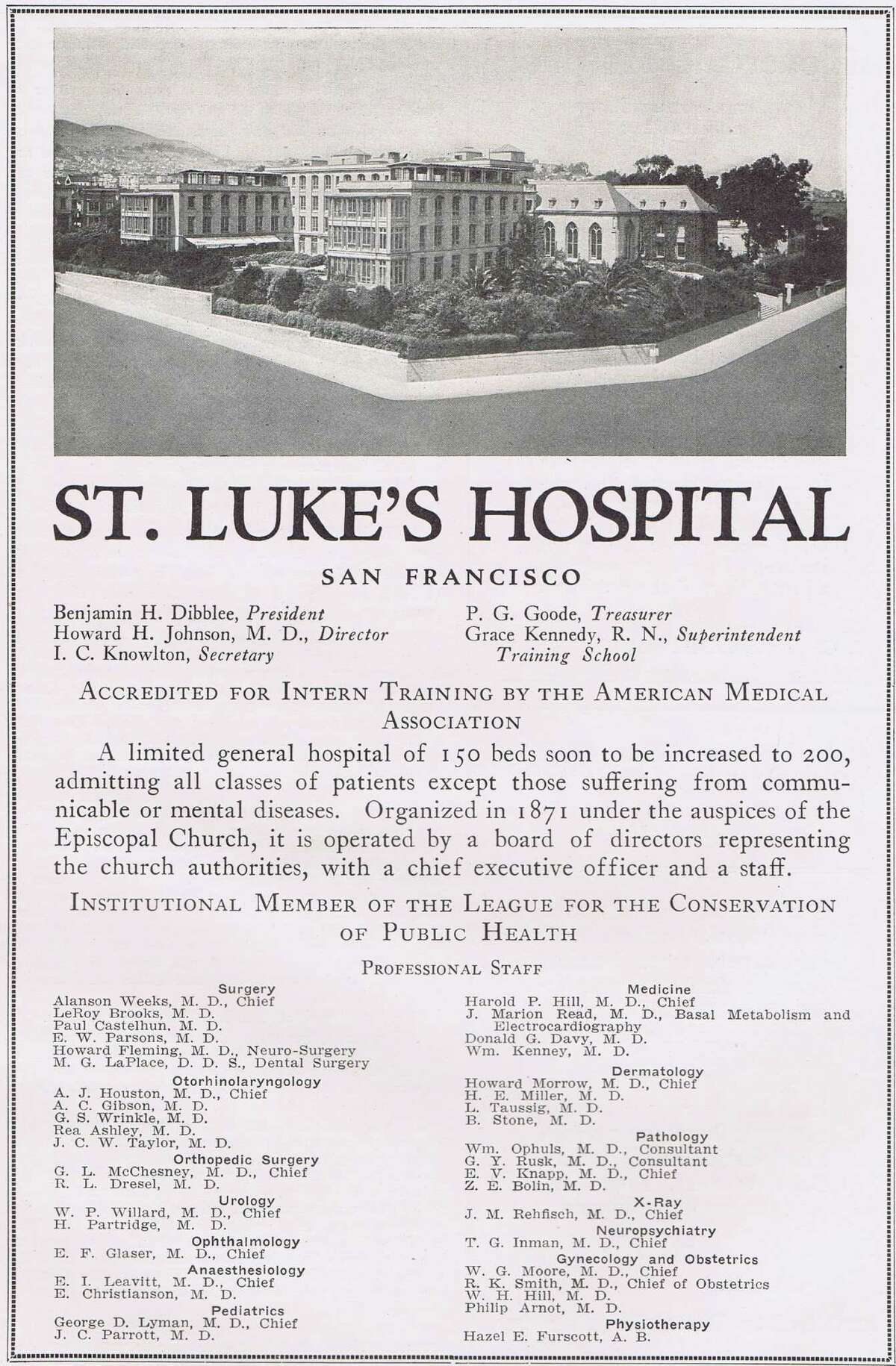 A peek at lost San Francisco - hospitals, sanitariums and institutions