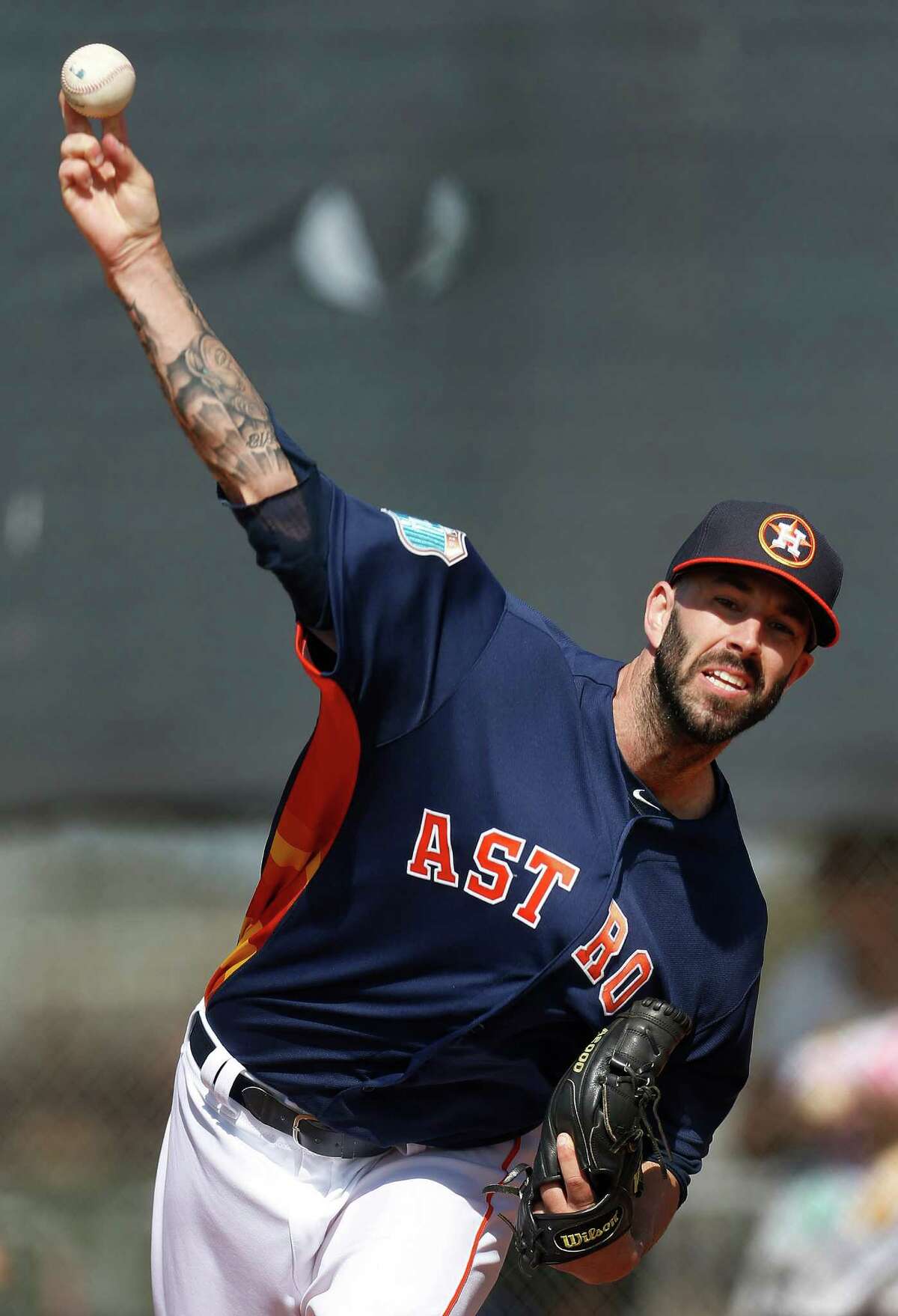 Mike Fiers not worried about spot in Astros' rotation