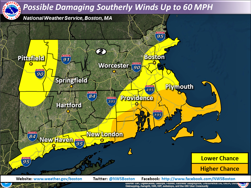 Strong winds, up to 50 mph, expected tonight