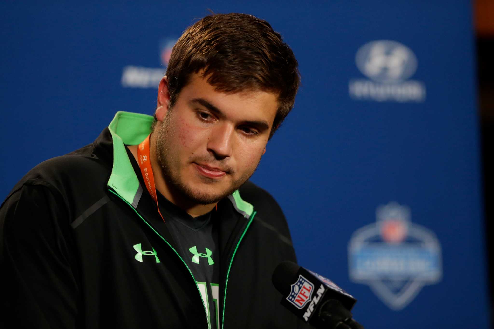 Texans meet with Michigan State lineman Jack Conklin at combine