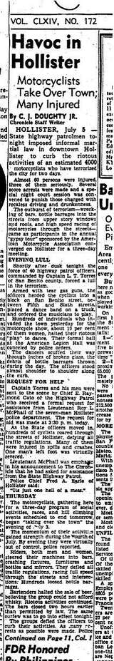 These biker photos defined the boozy, bloody Hollister riots