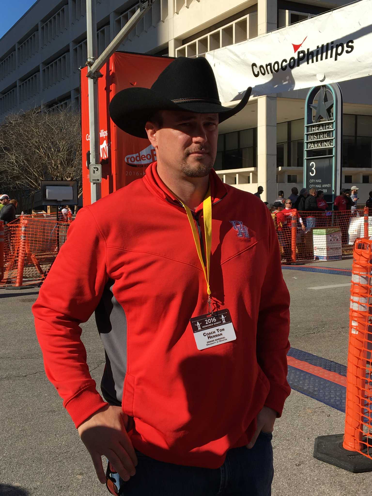 Tom Herman at Houston Rodeo Parade