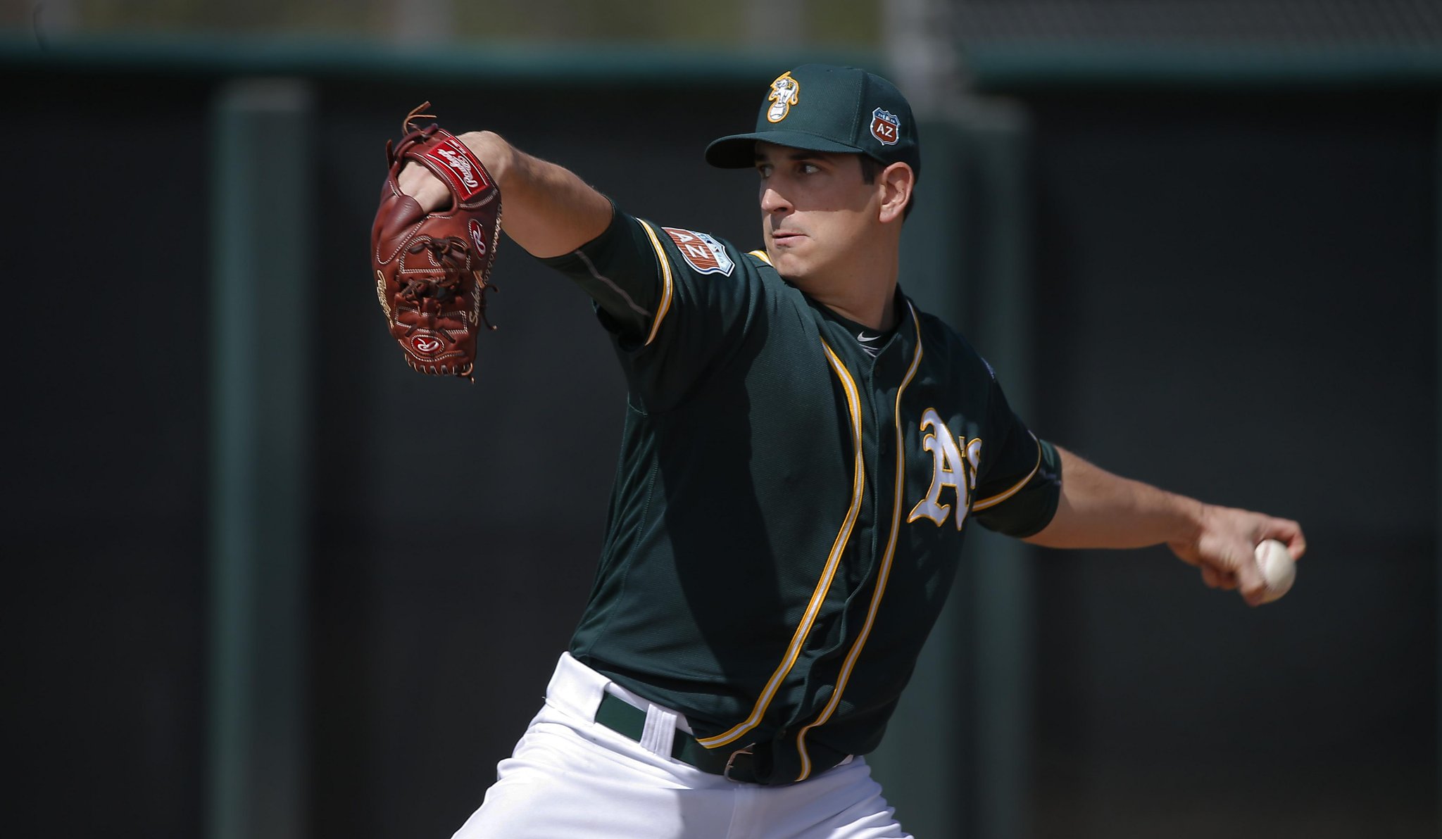 Surkamp avoids much damage in A’s debut