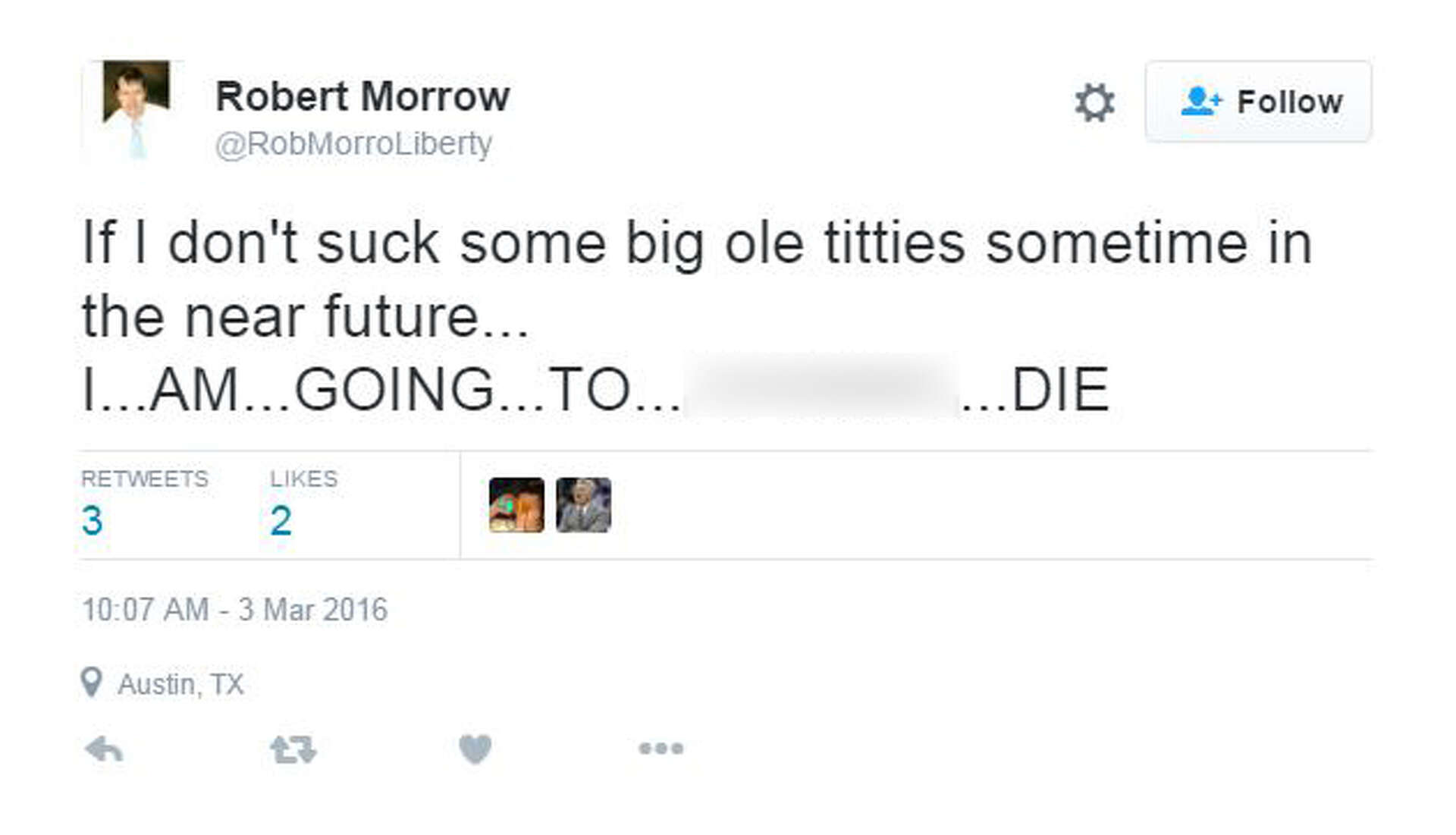 The 18 craziest tweets by Robert Morrow, newly elected chairman of ...