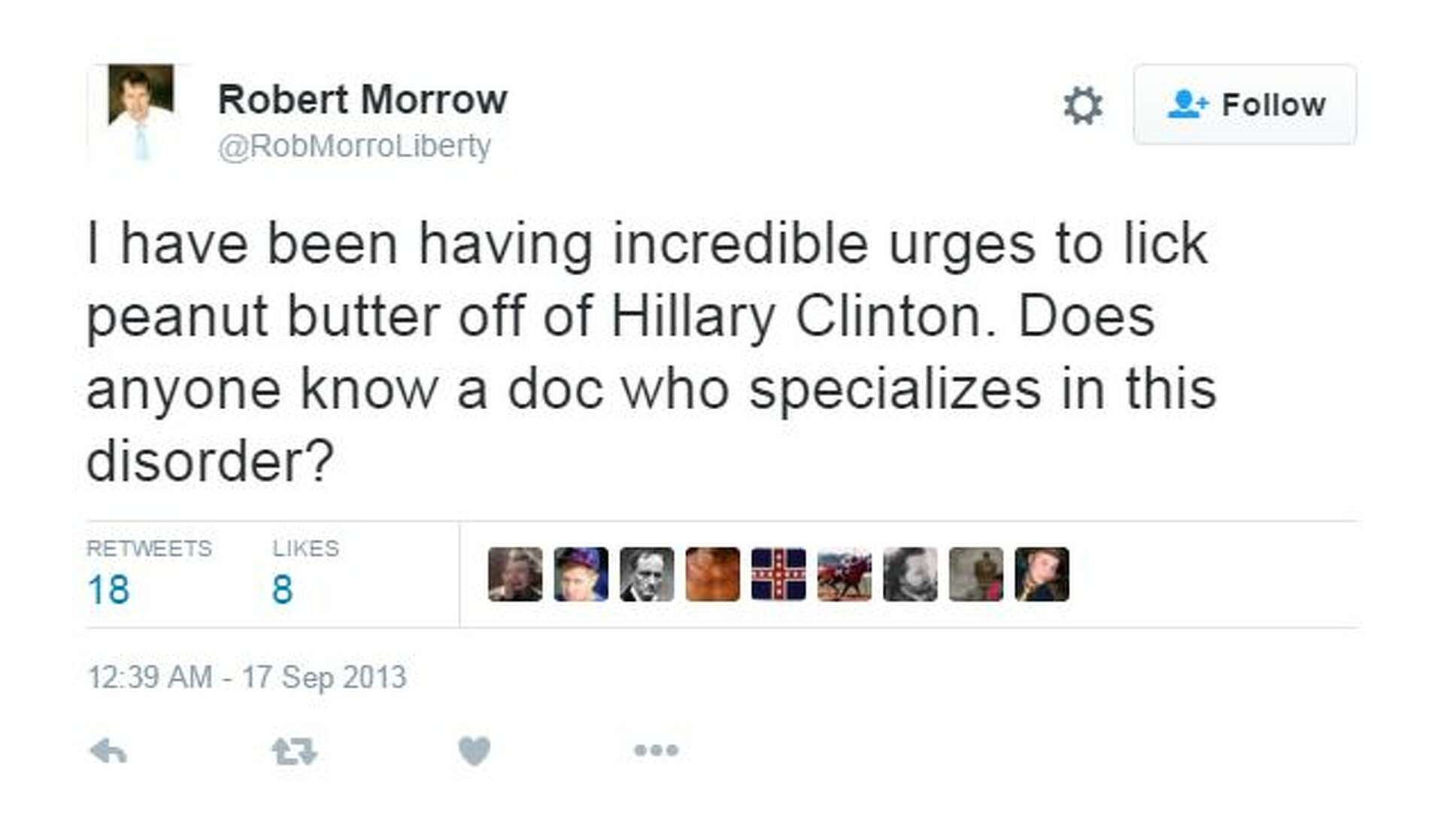 The 18 craziest tweets by Robert Morrow, newly elected chairman of ...