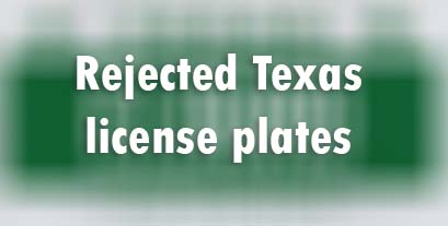 Some of the license plates DMV rejected in 2015