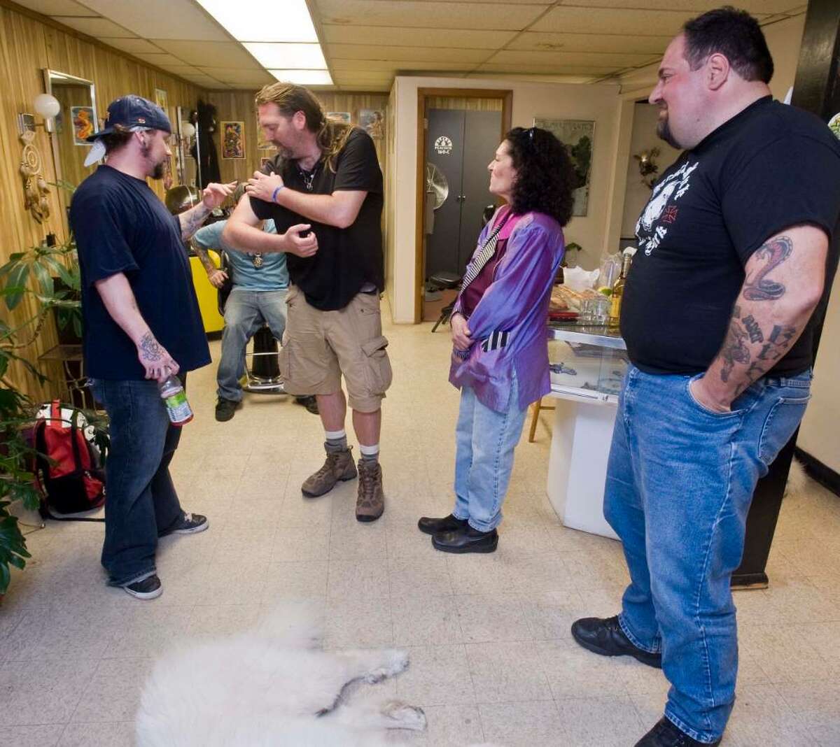 Rescue Ink motorcycle advocates visit Danbury shop