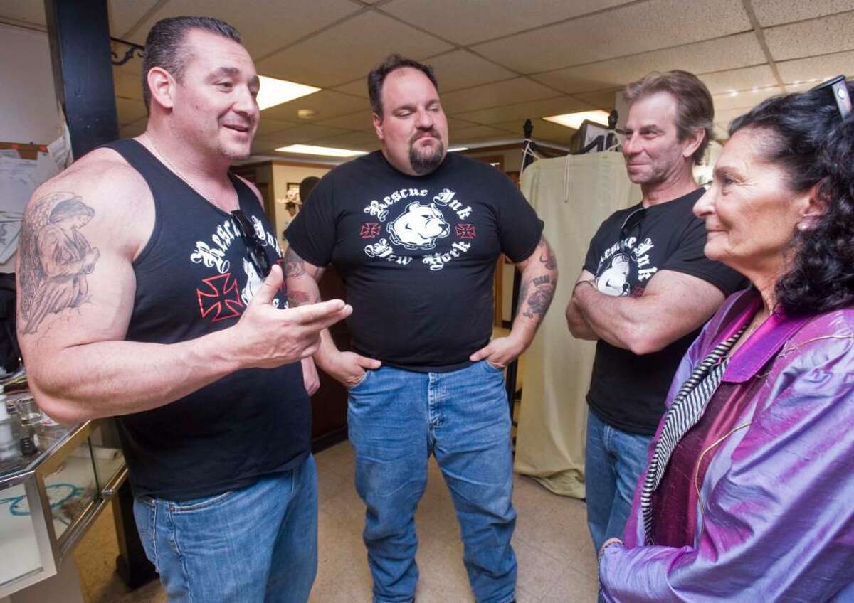 Rescue Ink motorcycle advocates visit Danbury shop
