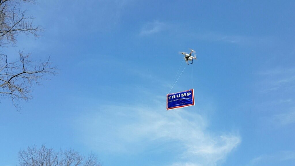 The friendly skies? Trump drone debuts over Connecticut