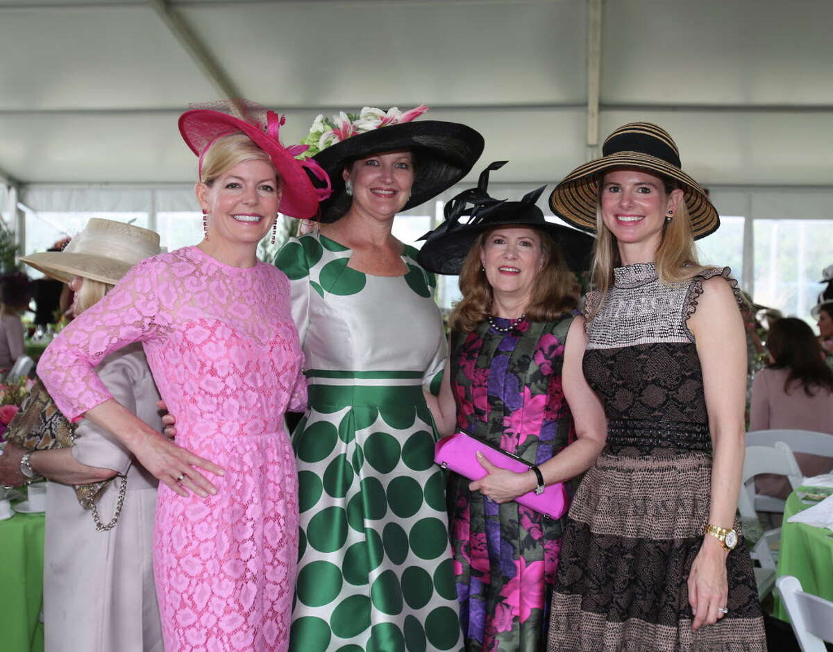 Ladies who lunch sport hats in the park