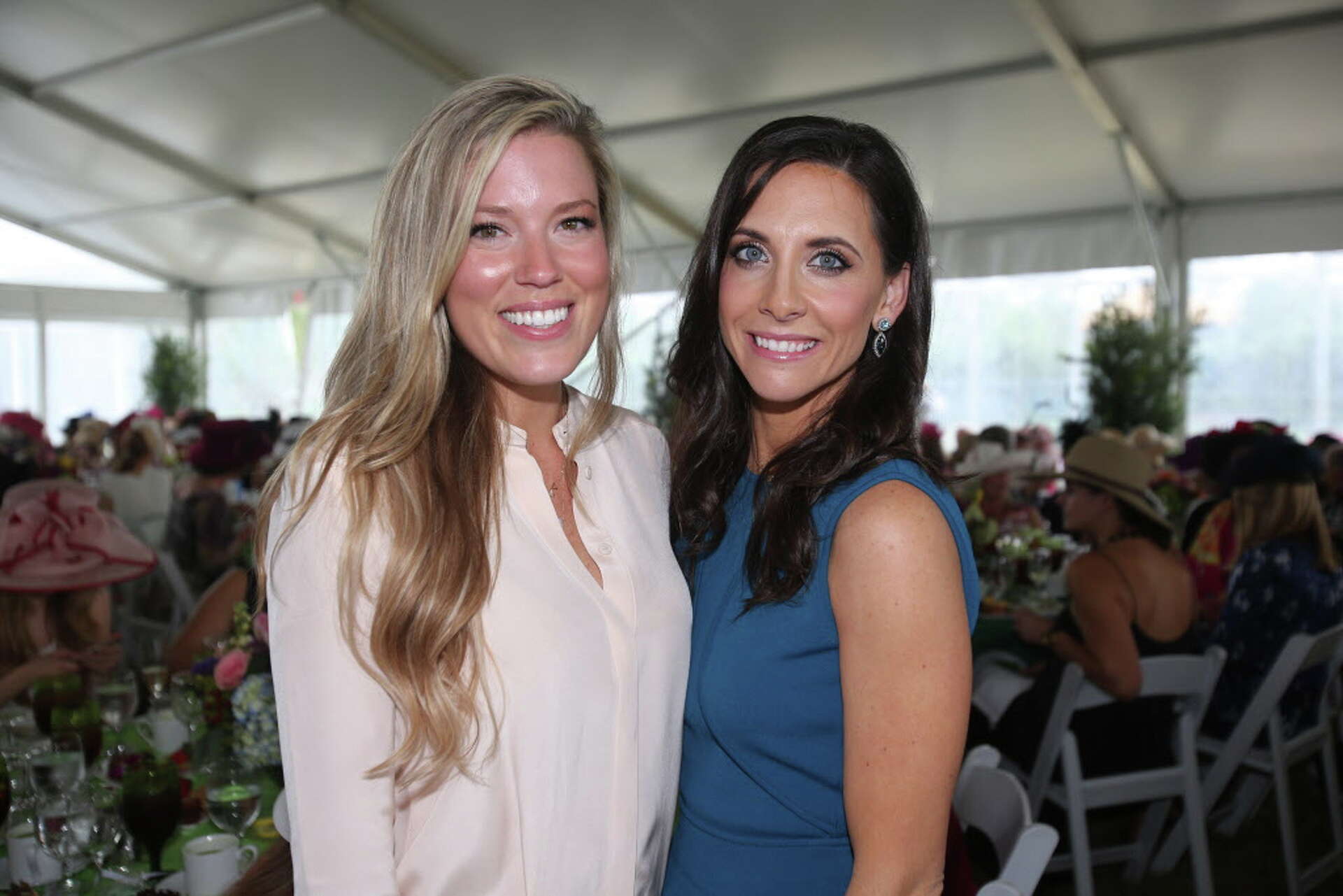 Ladies who lunch sport hats in the park
