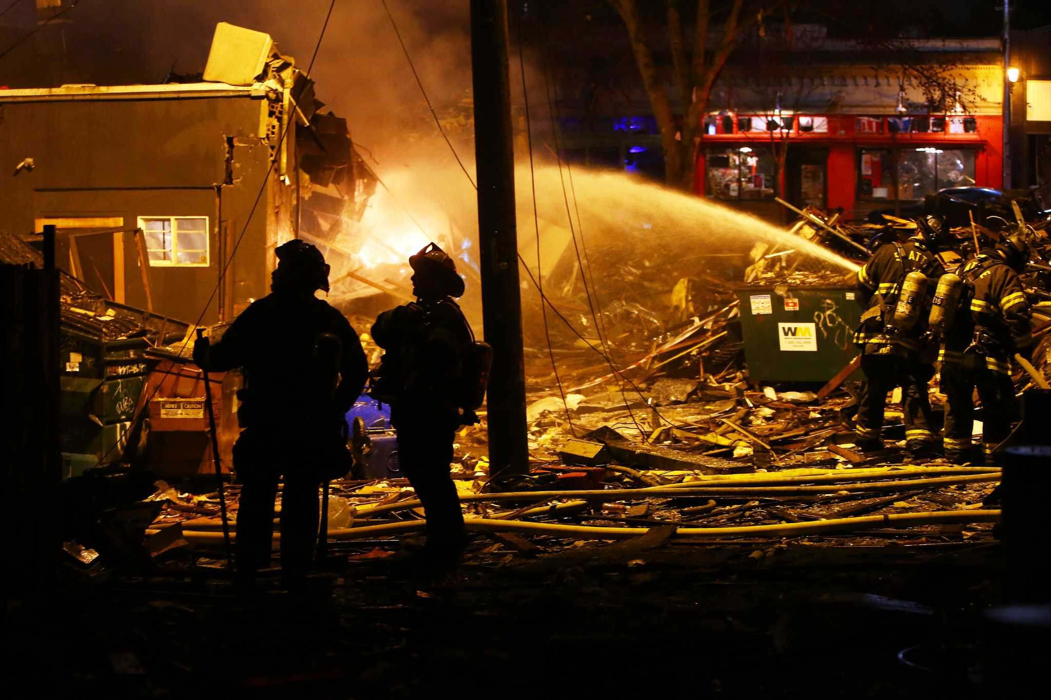 Explosion levels buildings in North Seattle