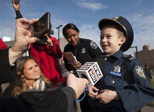 Boy, 7, sworn in as Detroit police chief for a day