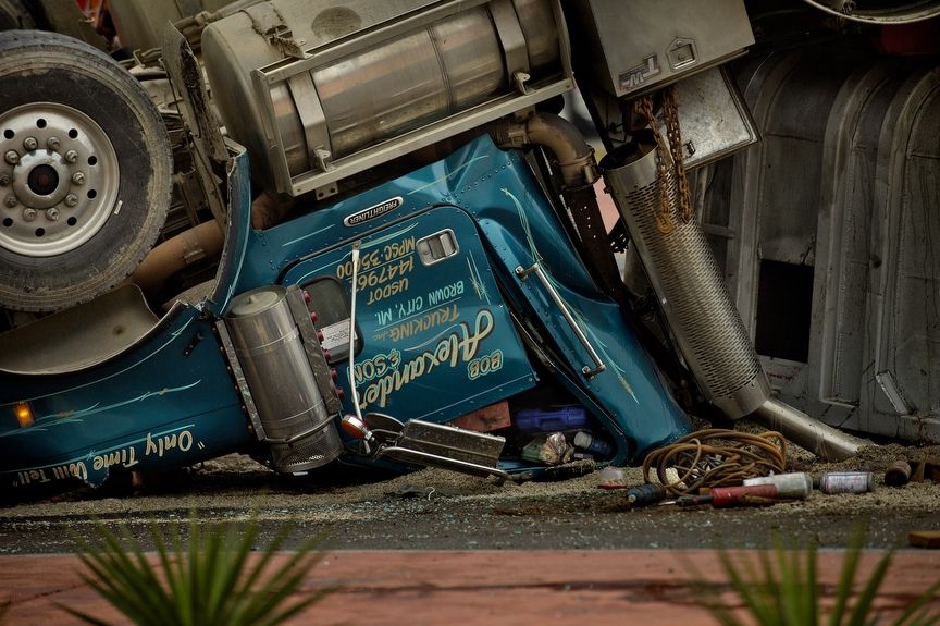 More photos from the scene of the semi truck crash at U.S. Business 10 ...