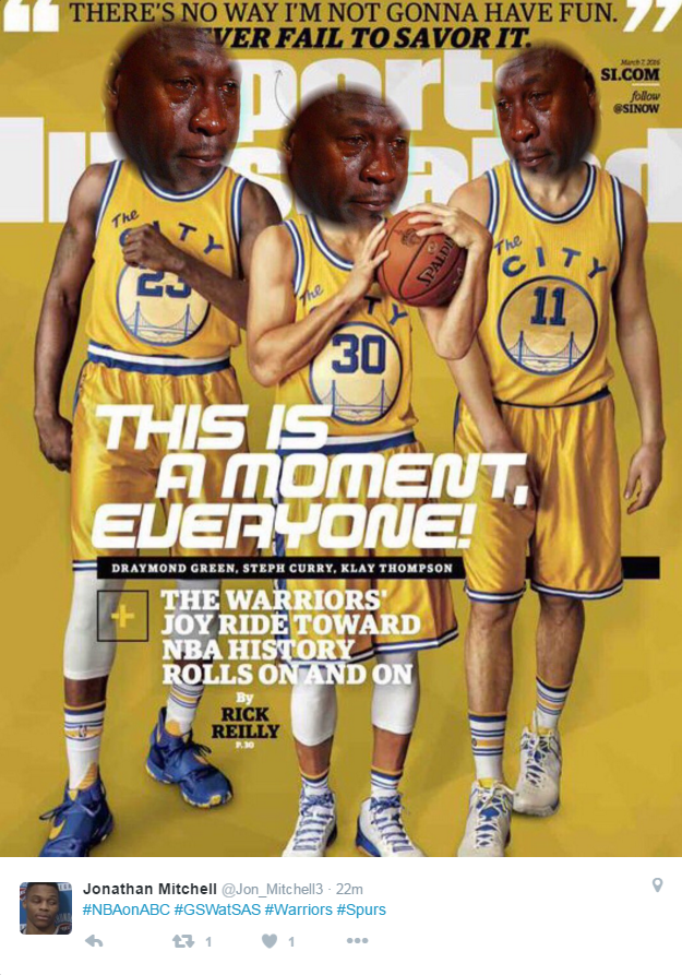 Fans flood Twitter with triumphant memes after Spurs take down Warriors