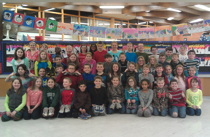 Siebert Elementary School students collect shoes for Guatemala
