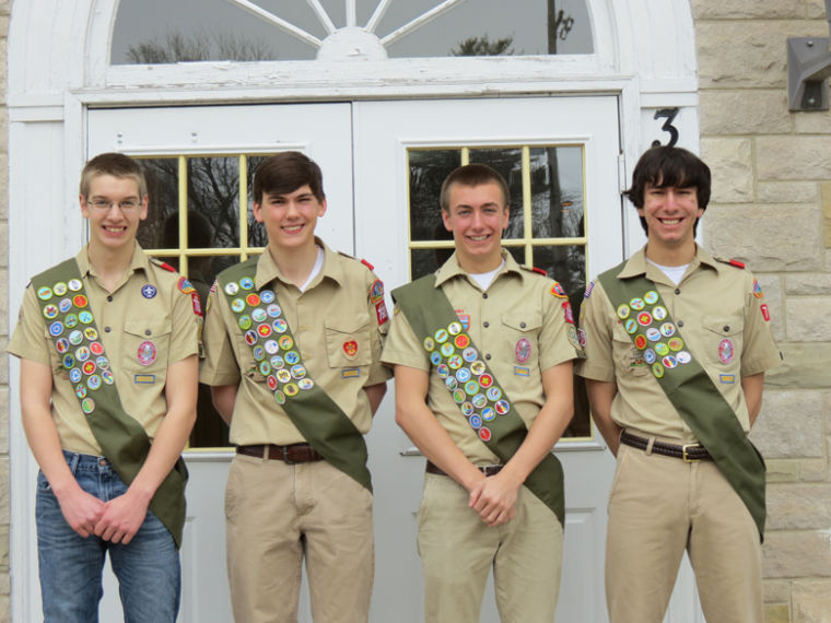 Four Midlanders earn rank of Eagle Scout