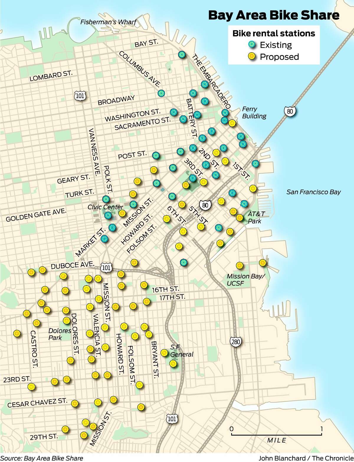 Bike-share system expanding in Bay Area, starting in SF