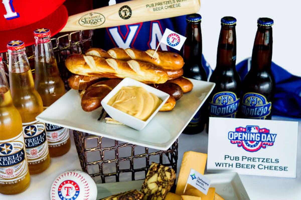 The Texas Rangers show off this year's ballpark food oddities
