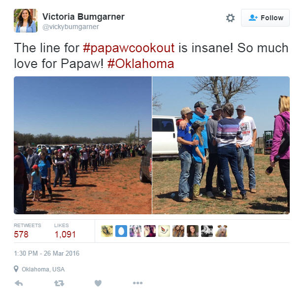 Look at all the people who showed up to Sad Papaw's cookout