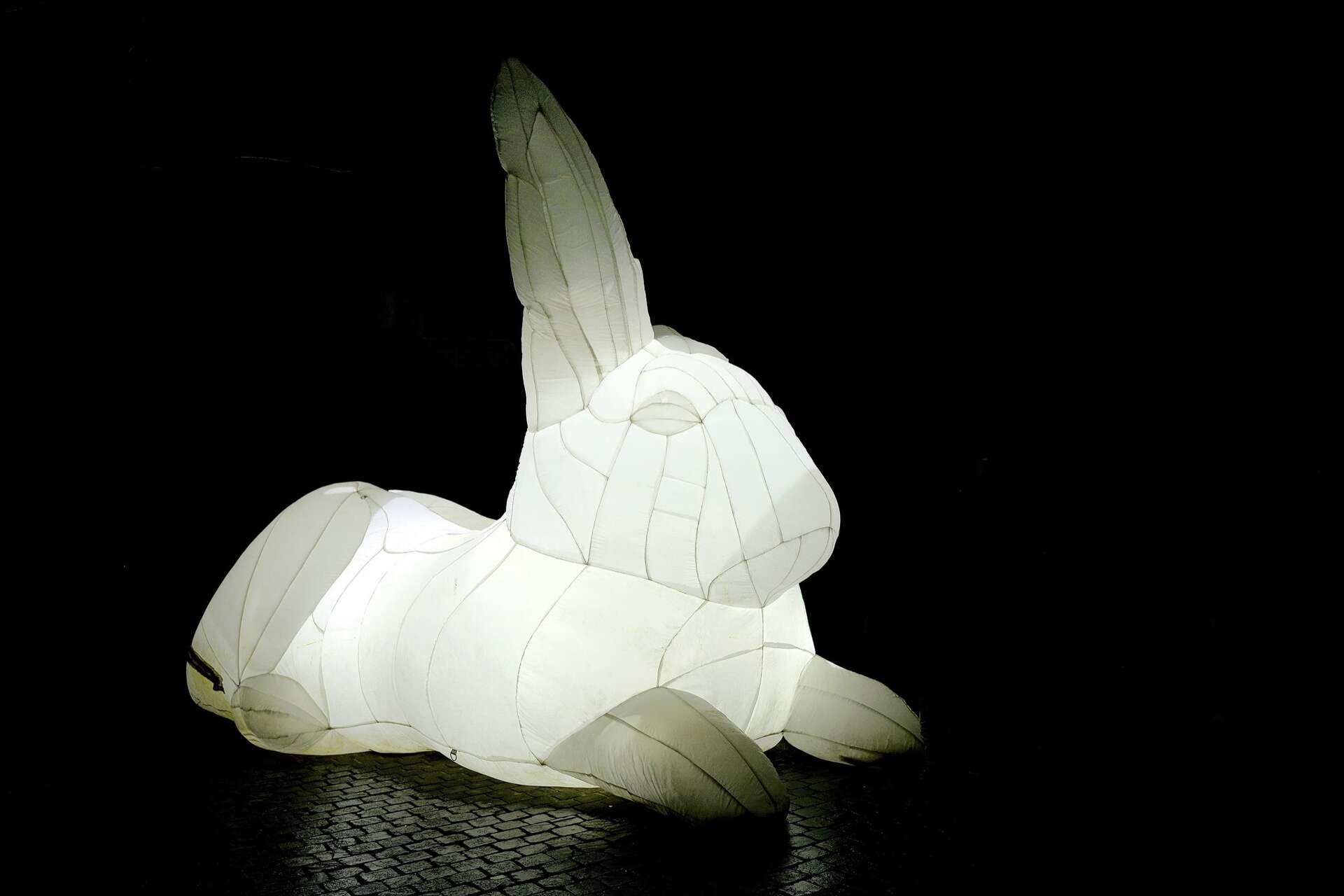 24-hour security guard watching over inflatable rabbits at SF's Civic ...