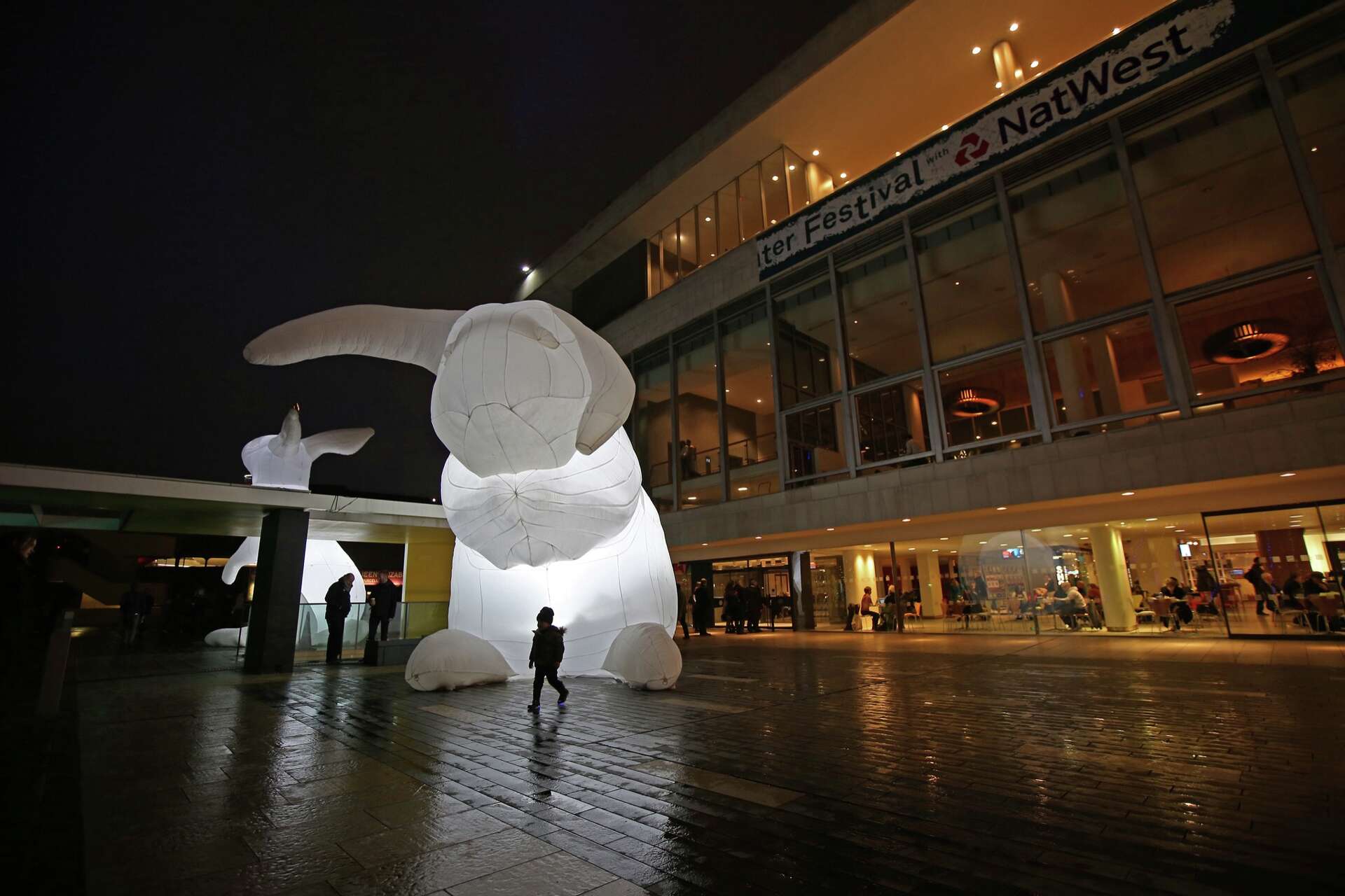 24-hour security guard watching over inflatable rabbits at SF's Civic ...